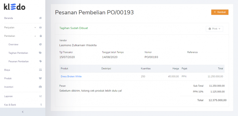 Apa Fungsi Purchase Order untuk Bisnismu? - Kledo Blog