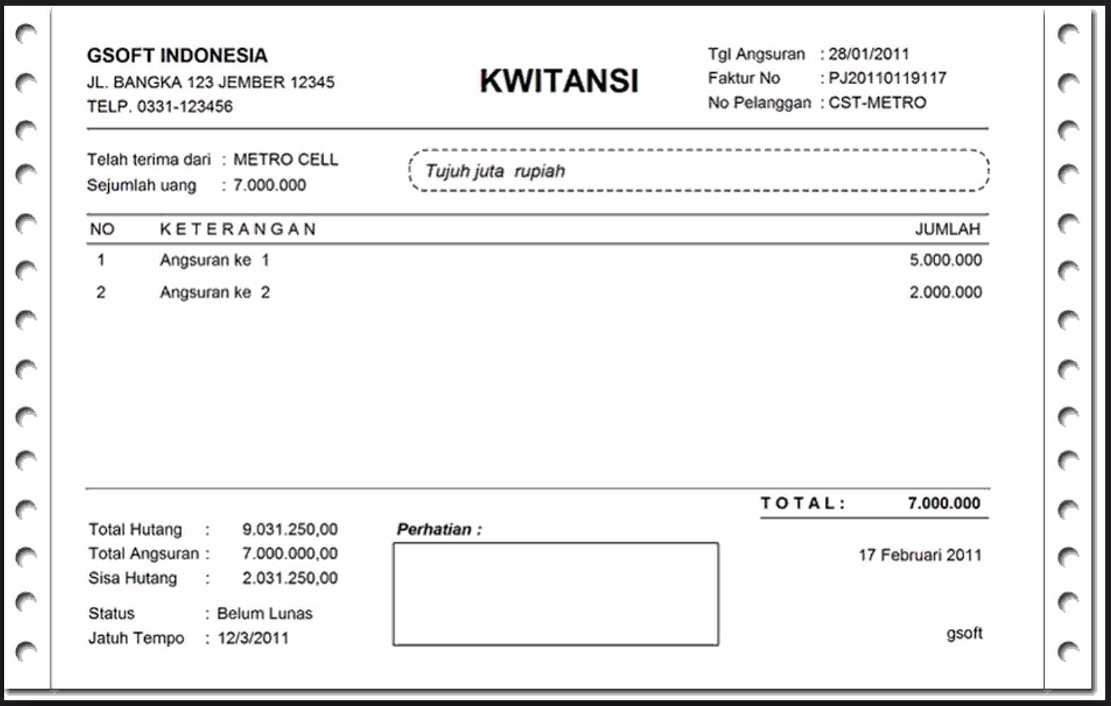 Download Kwitansi Kosong Word, Excel, dan PDF Gratis