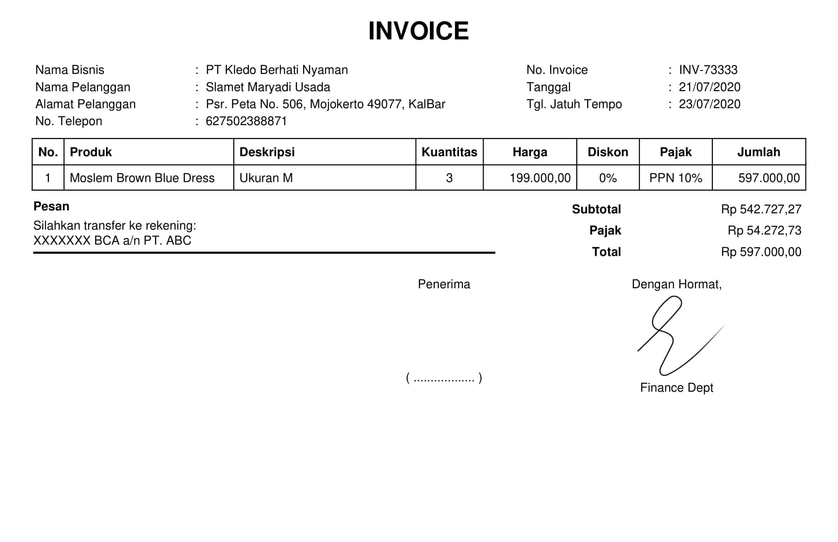 10 Tips dalam Membuat Desain Invoice Terbaik dan Contohnya - Kledo