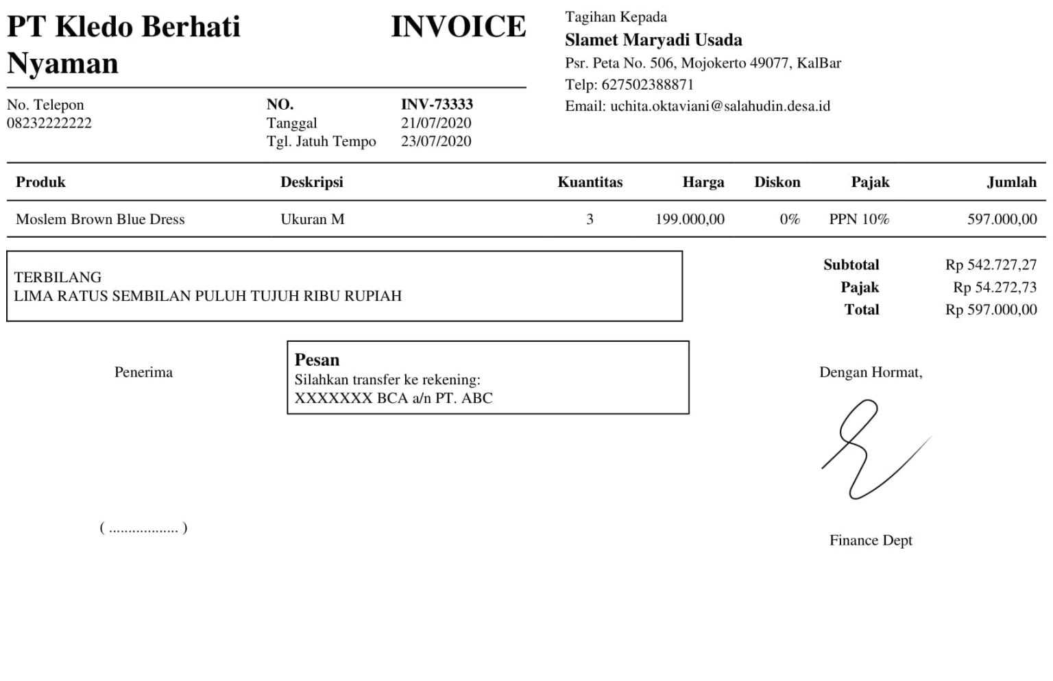 10 Tips dalam Membuat Desain Invoice Terbaik dan Contohnya - Kledo