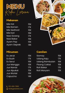 7 Contoh Desain Menu Makanan dan Cara Membuatnya