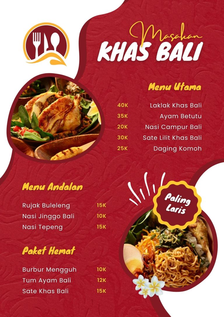7 Contoh Desain Menu Makanan dan Cara Membuatnya