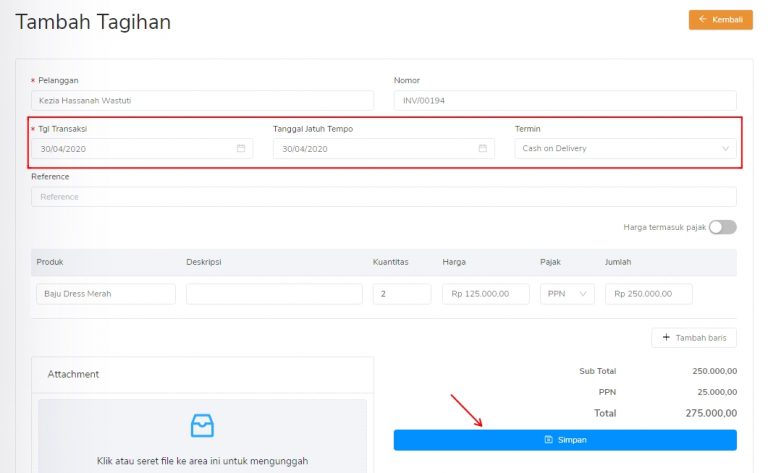 Cara Mengatur Termin Tagihan Penjualan (Invoice) - Kledo