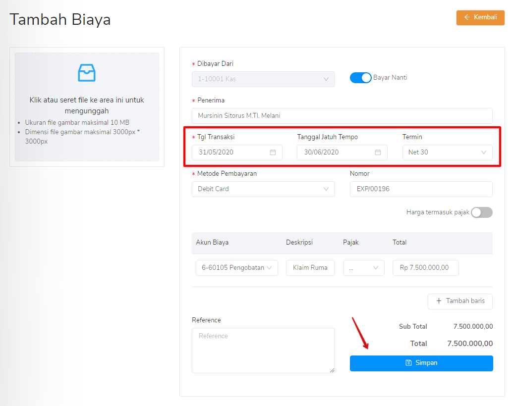 Cara Mengatur Termin Biaya (Expense)- Software Akuntansi Kledo