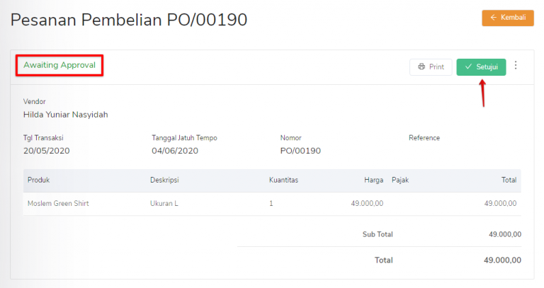 Cara Membuat Pesanan Pembelian (Purchase Order) - Kledo