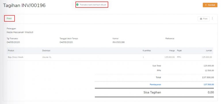 Cara Mencatat Pembayaran Tagihan Penjualan (Invoice) - Kledo