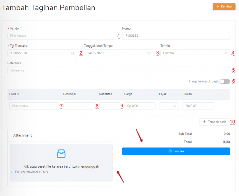 Cara Mencatat Pembayaran Tagihan Pembelian (Purchase Invoice)