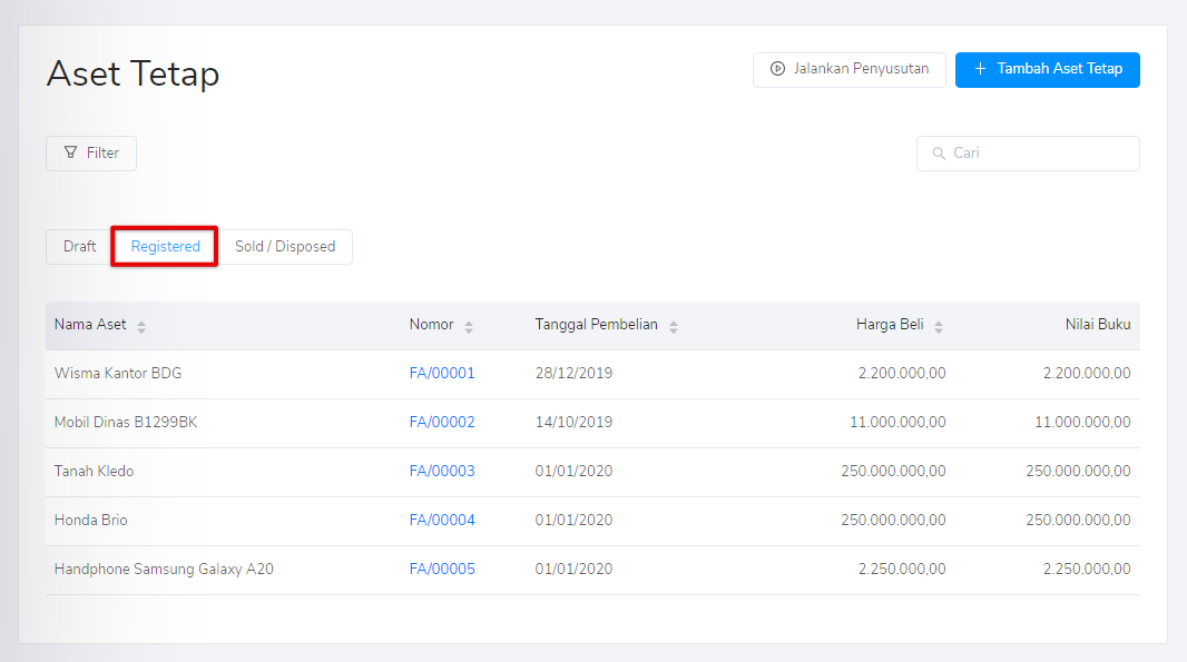 Cara Menambah Aset Tetap - Software Akuntansi Kledo
