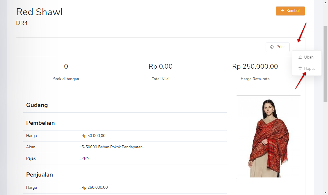 Cara Menghapus Produk - Software Akuntansi Kledo