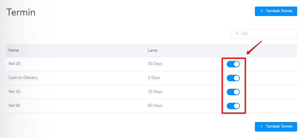 Cara Mengatur Termin - Software Akuntansi KLedo
