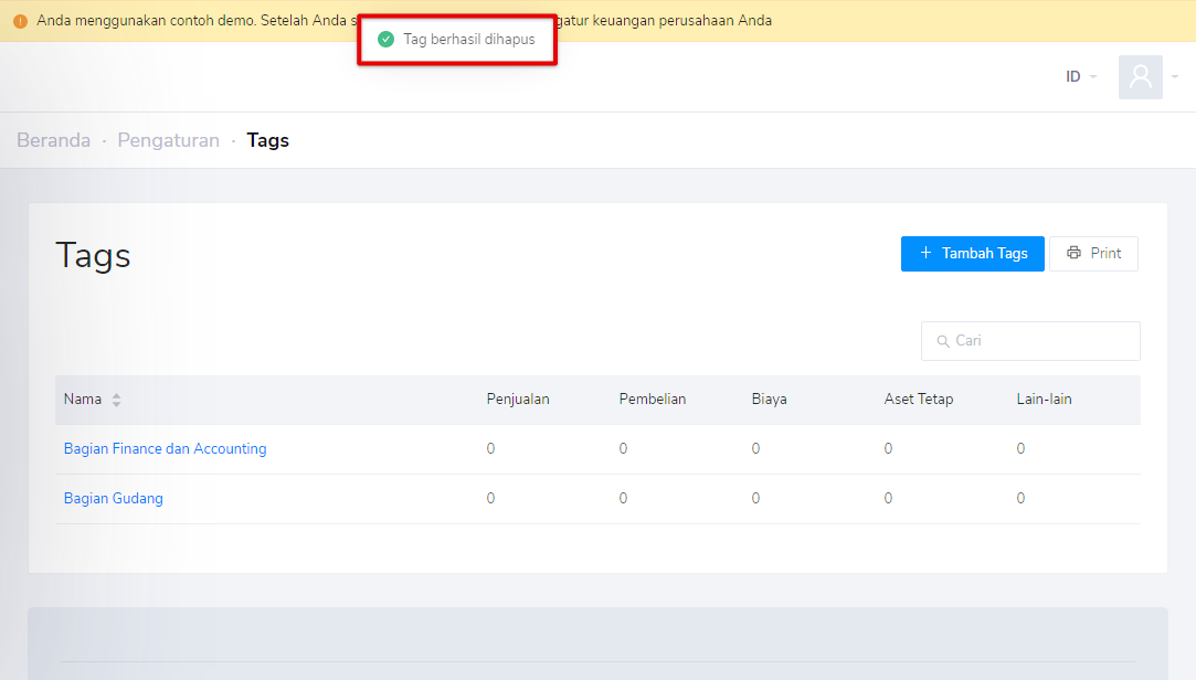 Cara Mengatur Tags - Software Akuntansi Kledo