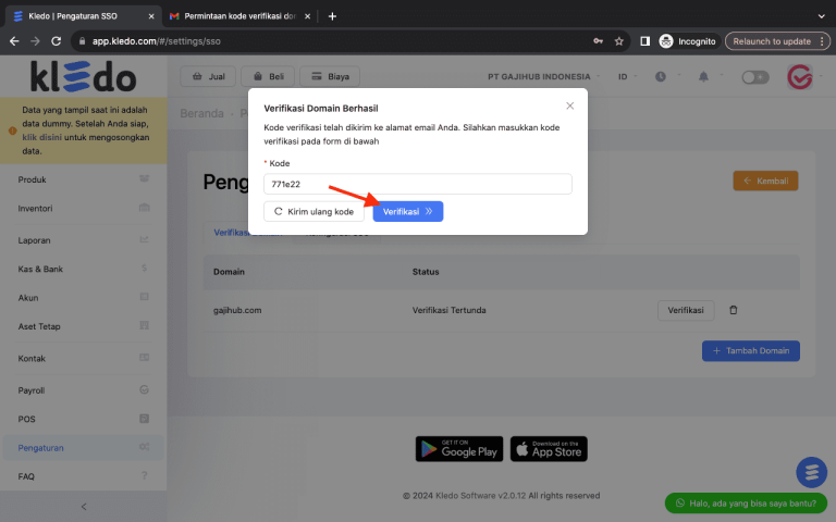 Cara Konfigurasi Login SSO - Single Sign On - Fitur Kledo